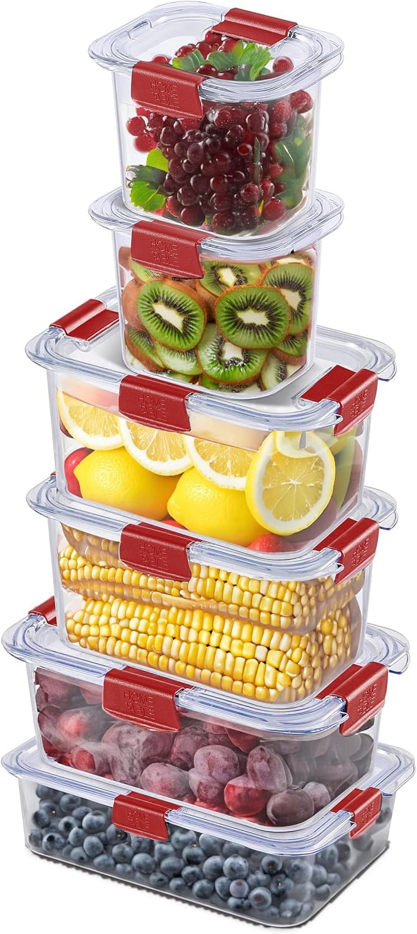 Crystal Clear Transparent Food Storage Containers, BPA-Free, Glass ...