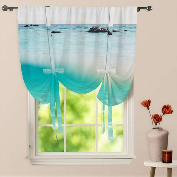 Crystal Clear Water Texture Window Curtain for Living Room Roman ...