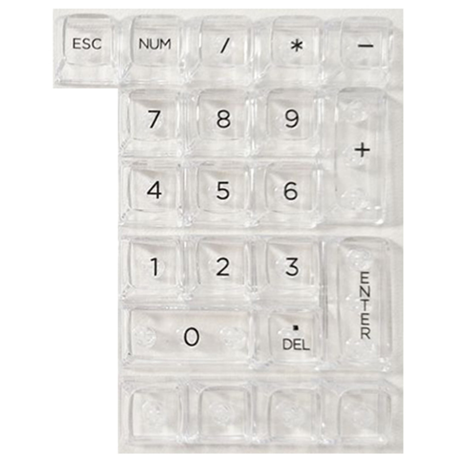 Crystal Clearly Keycap Pack for Numeric Keyboards, 22Keys with ...