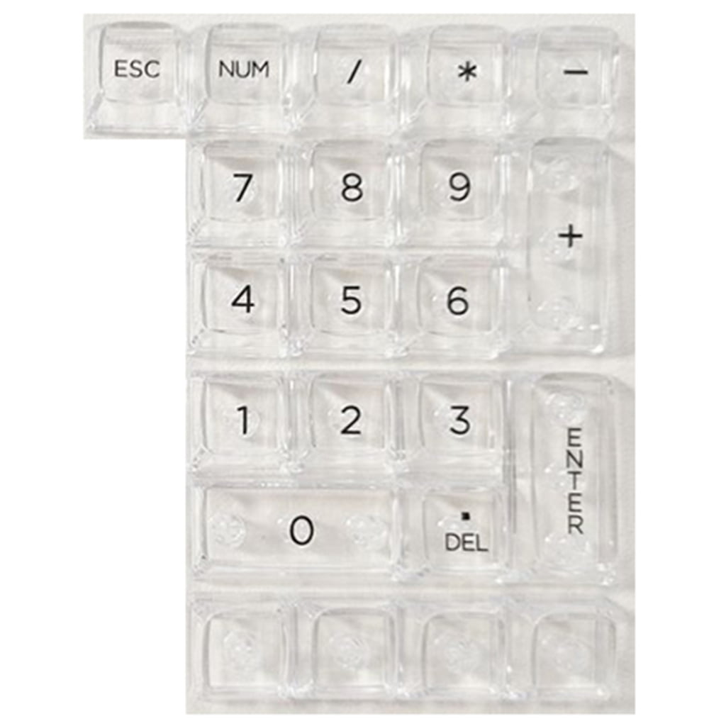 Crystal Clearly Keycaps for Numeric Keypad 22Keys PC Keycaps MX Keycap ...