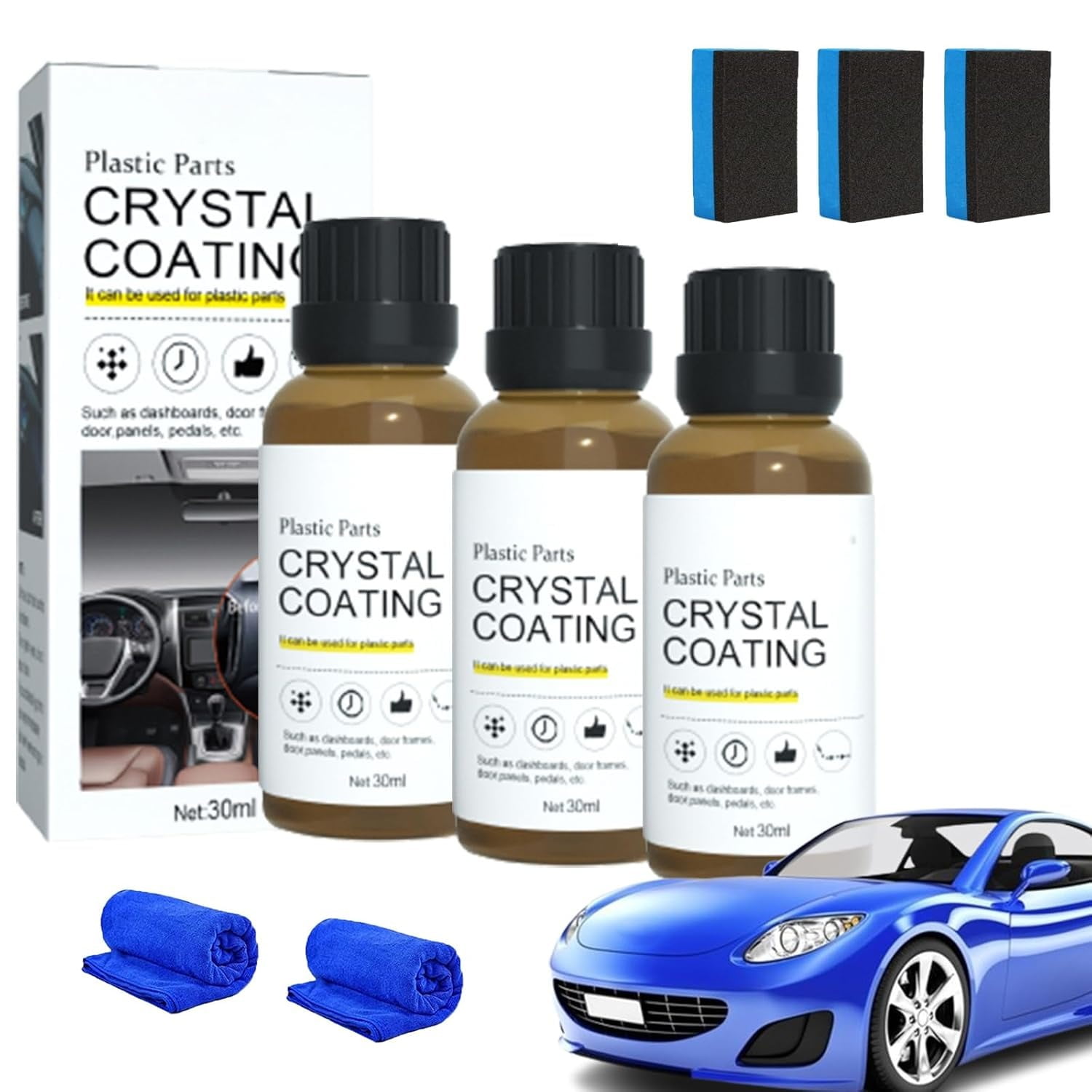 Crystal Coating for Car Plastic Parts, Crystal Coating Refurbish Agent ...