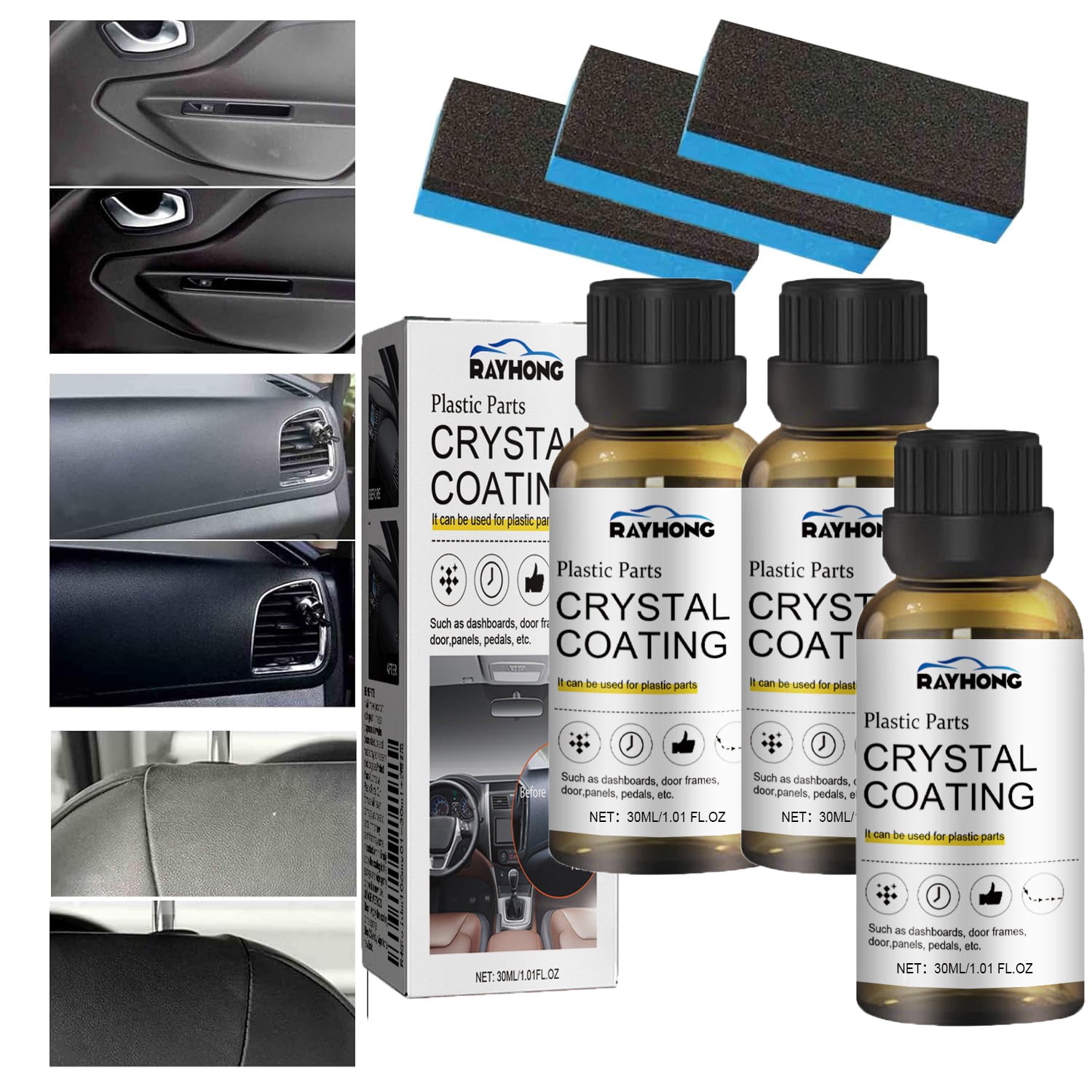 Crystal Coating for Car Plastic Parts, Plastic Restorer Refurbish Agent ...