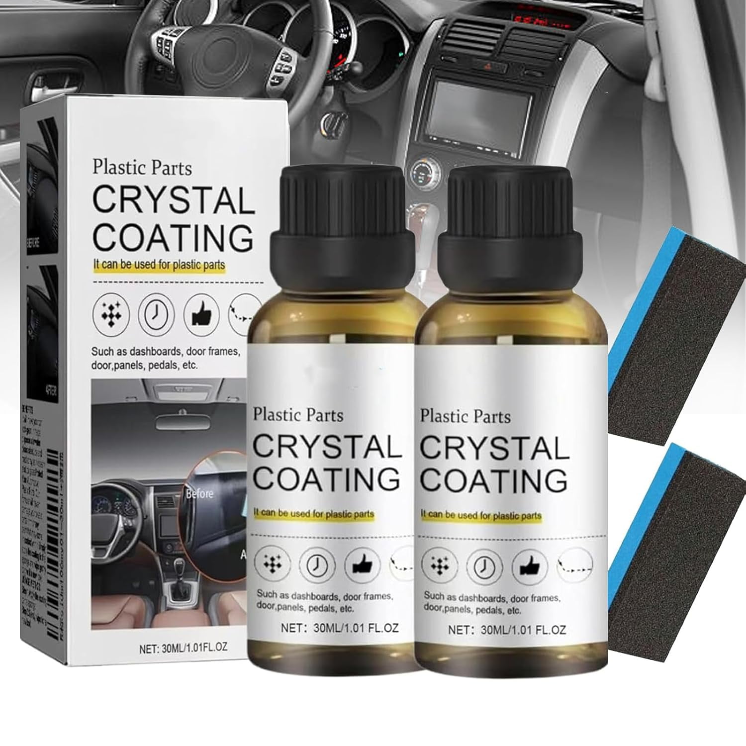 Crystal Coating for Car Plastic Parts, Plastic Restorer Refurbish Agent ...