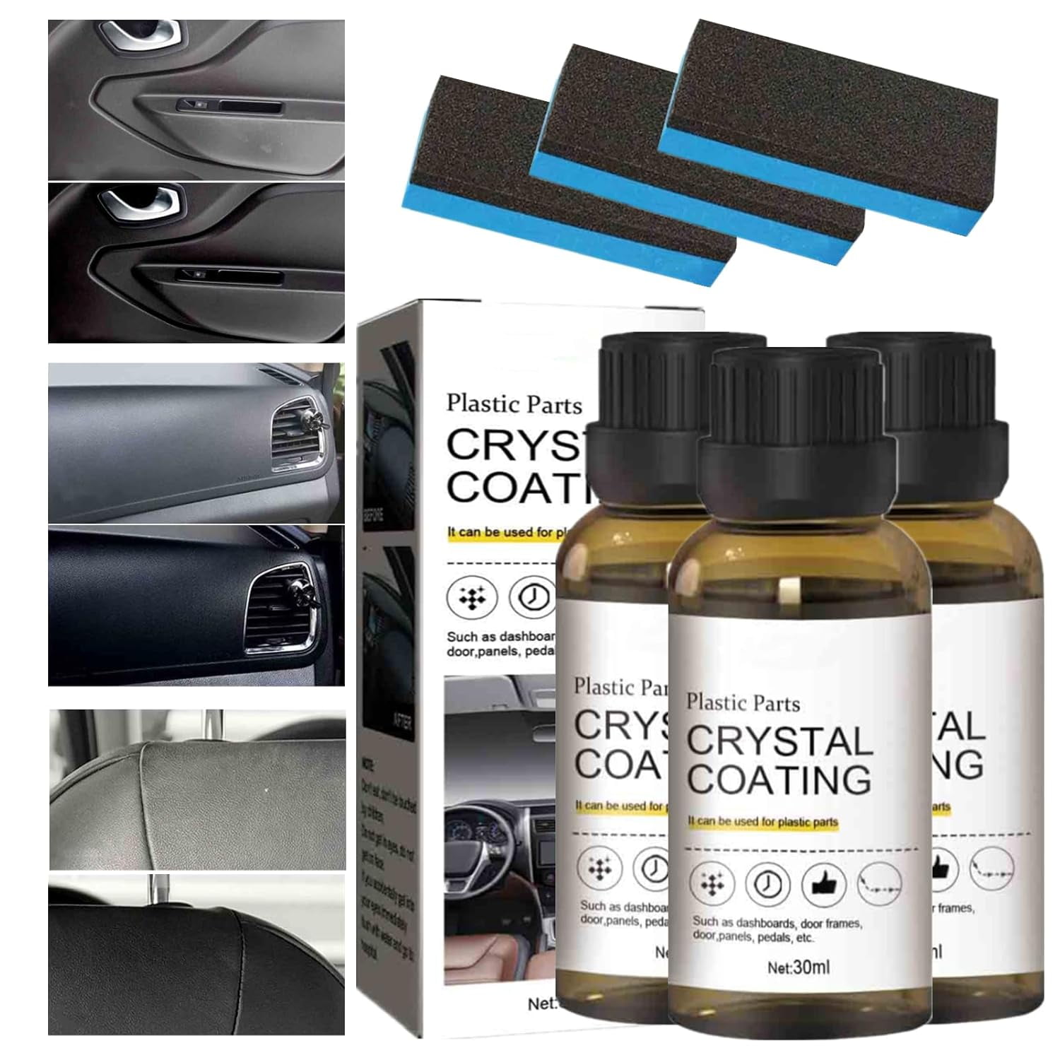Crystal Coating for Car Plastic Parts, Plastic Restorer Refurbish Agent ...
