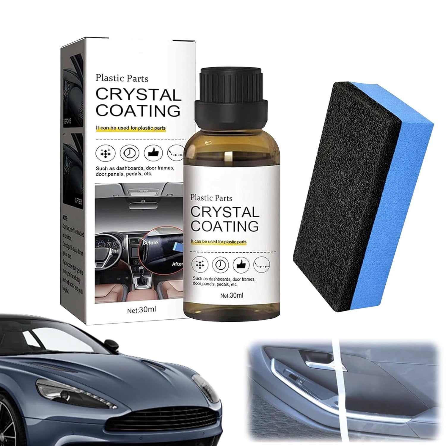 Crystal Coating for Car Plastic Parts, Crystal Coat Reviver, Plastic ...