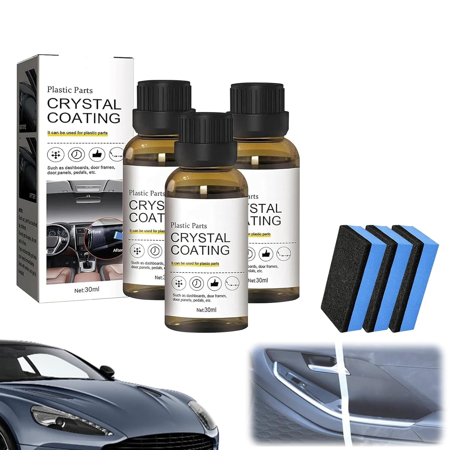 Crystal Coating for Car Plastic Parts, Crystal Coat Reviver, Plastic ...