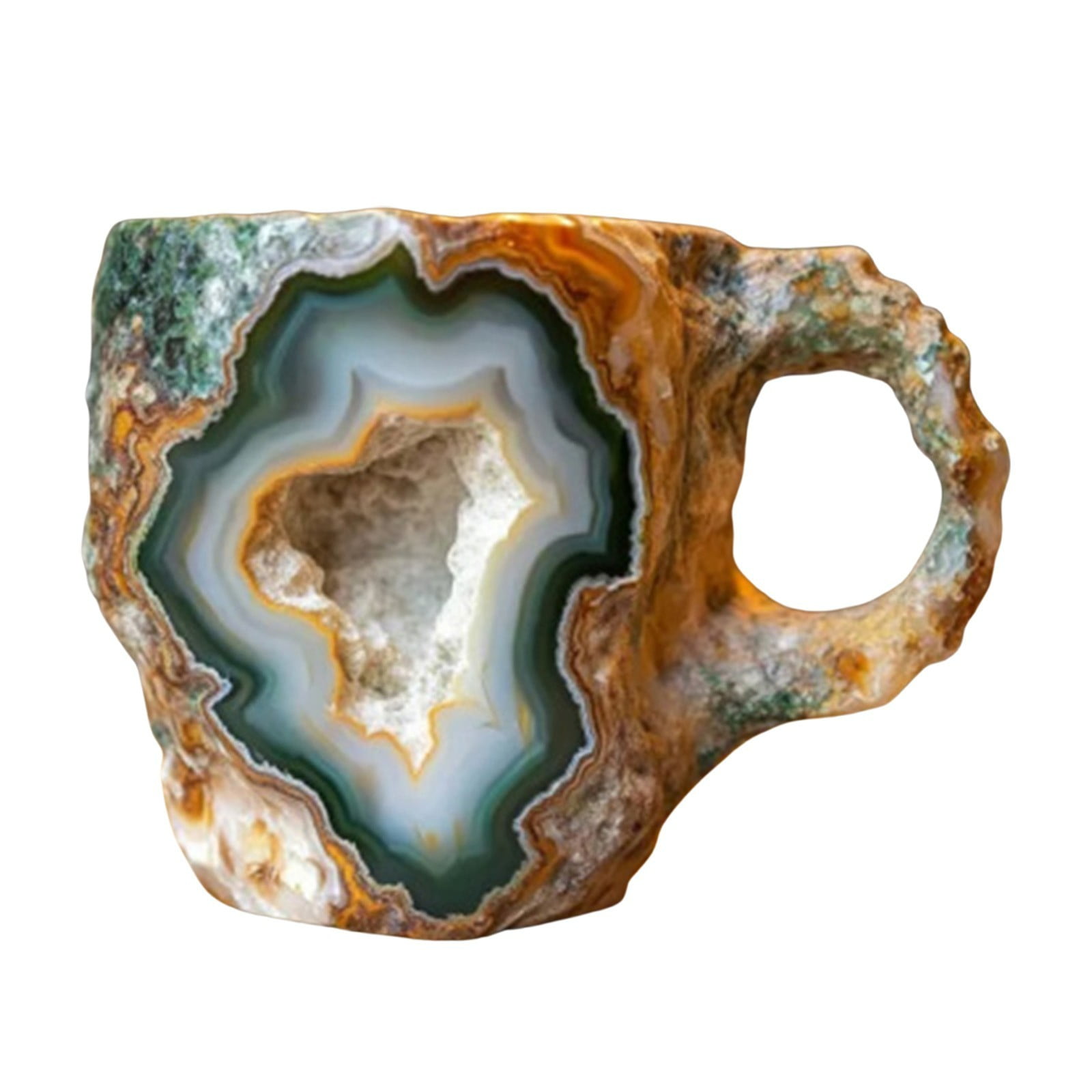 Crystal Coffee Mugs 13.5oz, Natural 3D Mineral Rock Coffee Mugs with ...