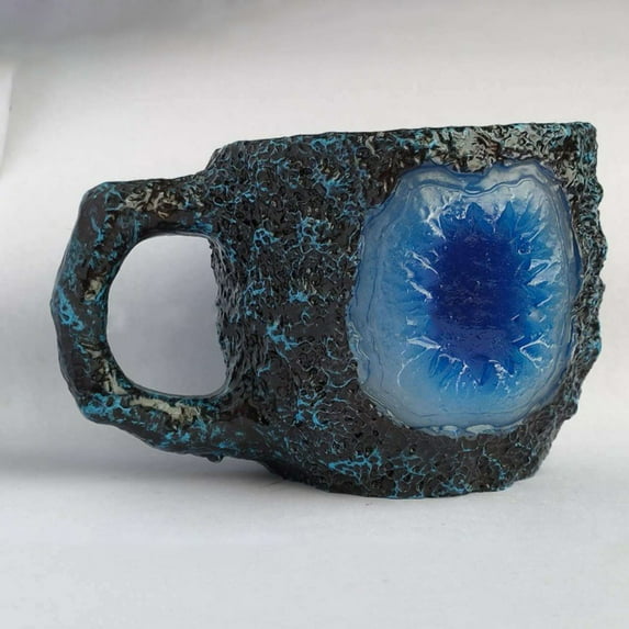 Crystal Coffee Mugs, Elegant Translucent Resin Coffee Mug ,400ml ...