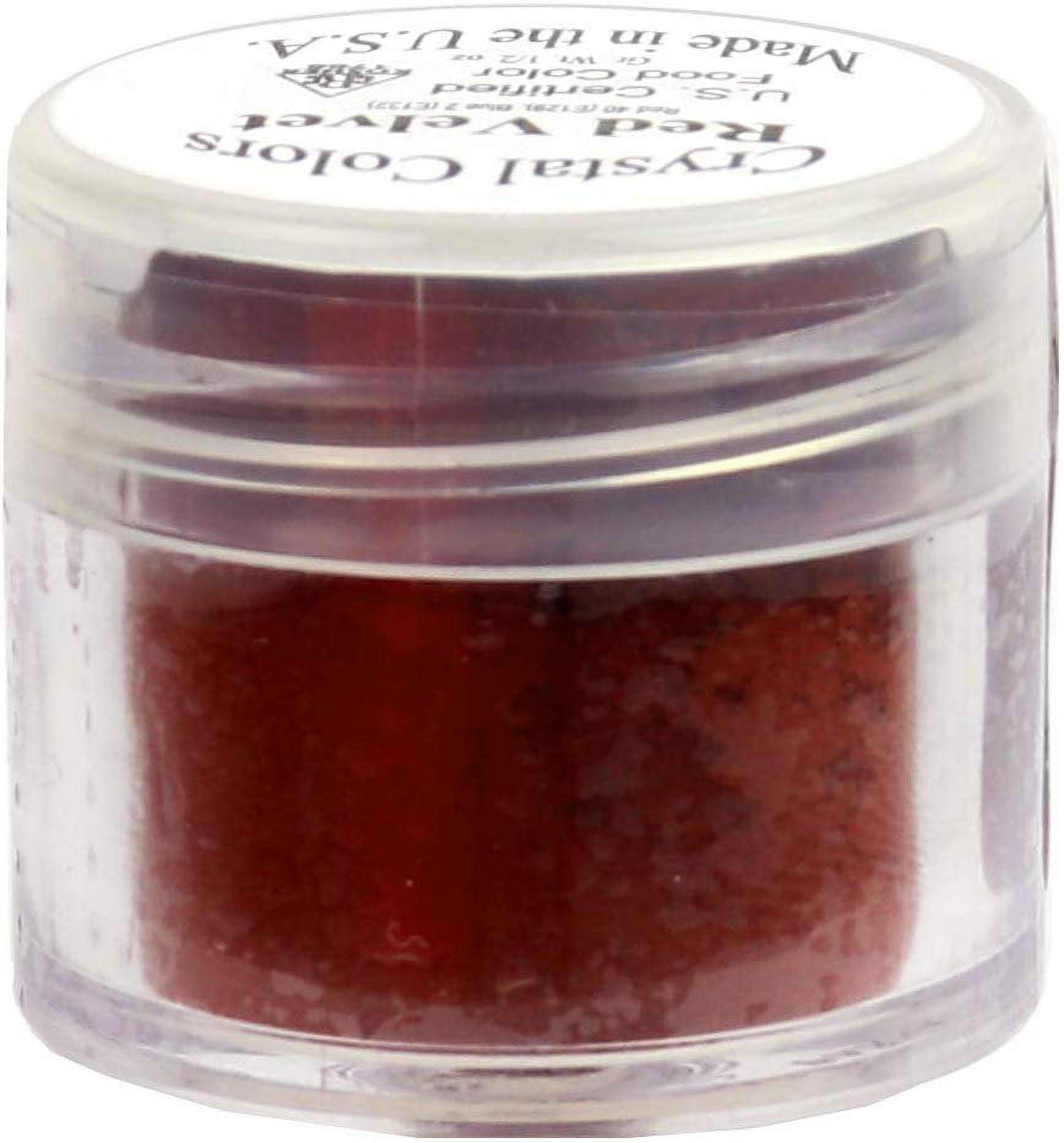 Crystal Color Powder Food Coloring, One Jar of 2.75 Grams - Red Velvet ...