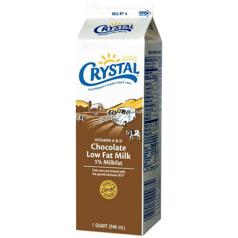 Crystal Creamery Fresh 1% Low-Fat Chocolate Milk, Paper, Carton, Quart ...