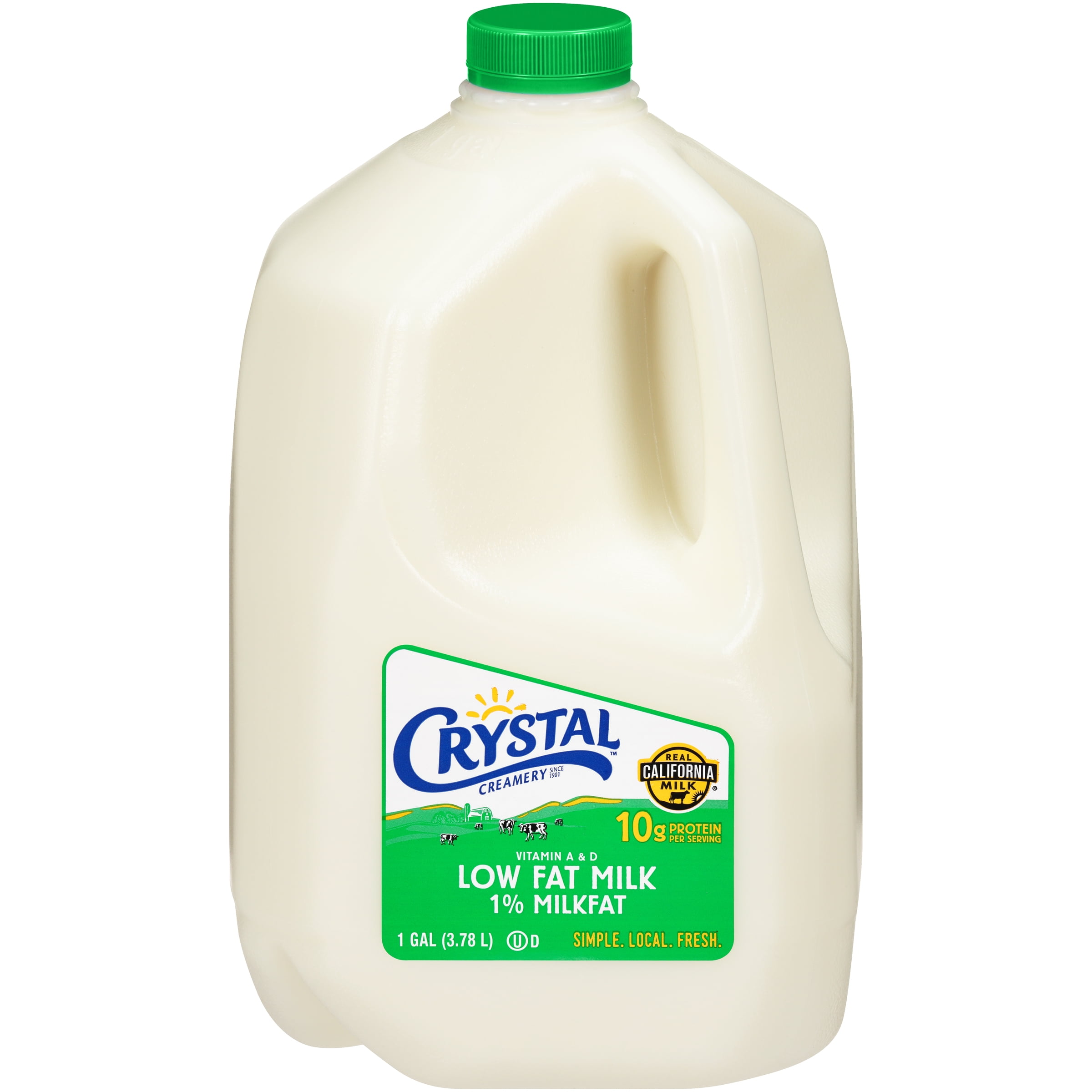 Crystal Creamery, Real California Milk, 1% Low Fat, Gluten Free Milk ...