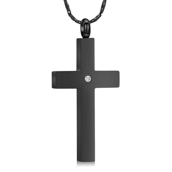 Crystal Cremation Cross Necklace for Ashes Cross Urns Locket Pendant ...
