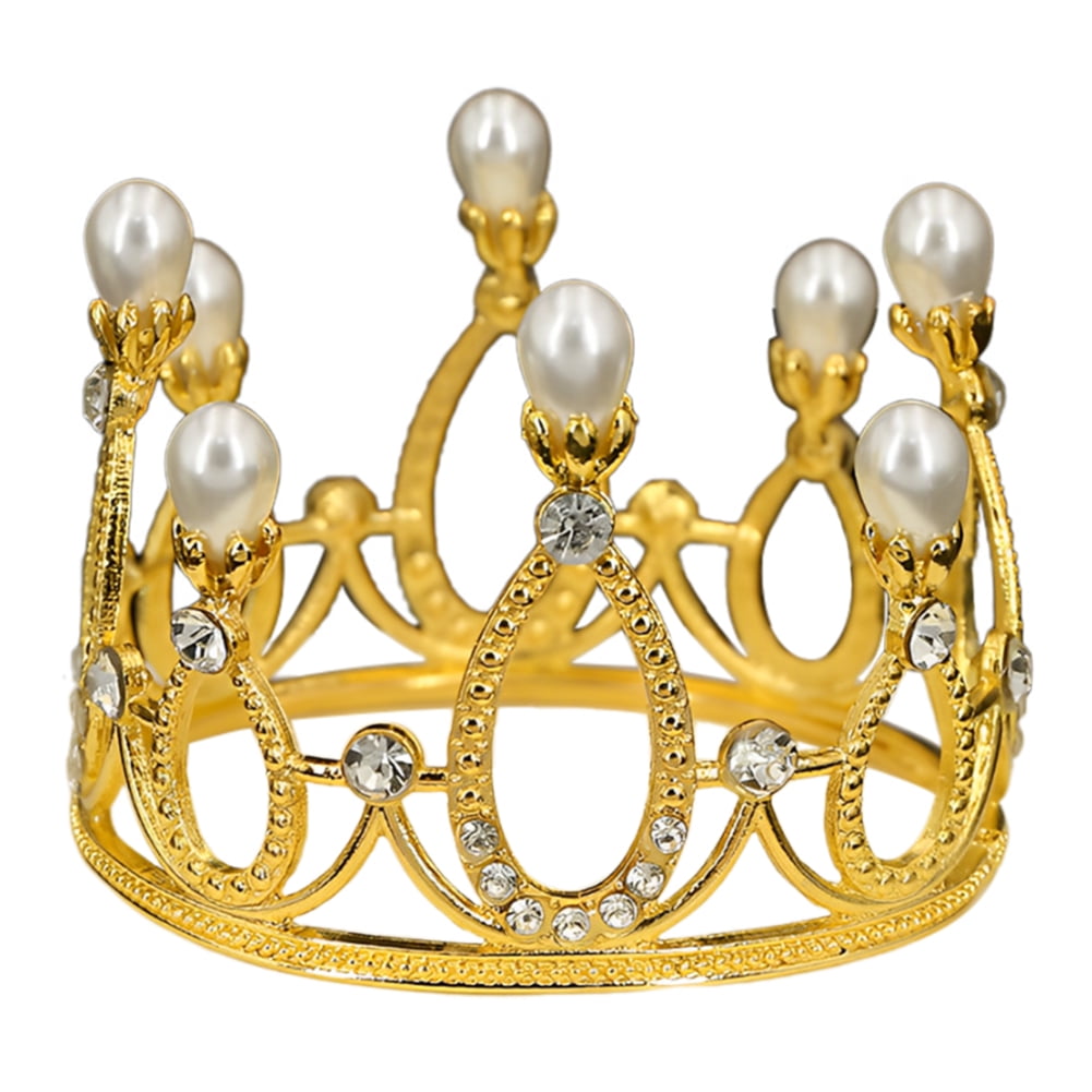 Crystal Crown Cake Topper Alloy Crown Cake Topper Sparkle Rhinestones ...