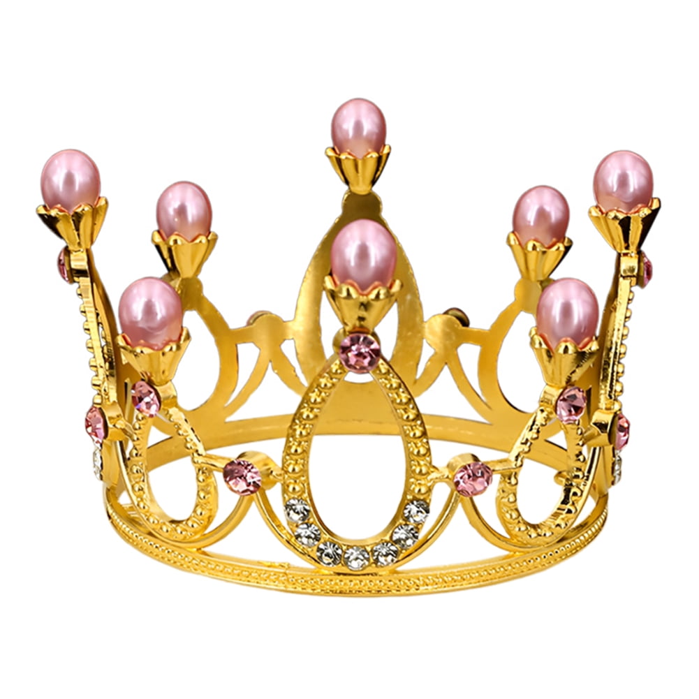 Crystal Crown Cake Topper Alloy Crown Cake Topper Sparkle Rhinestones ...