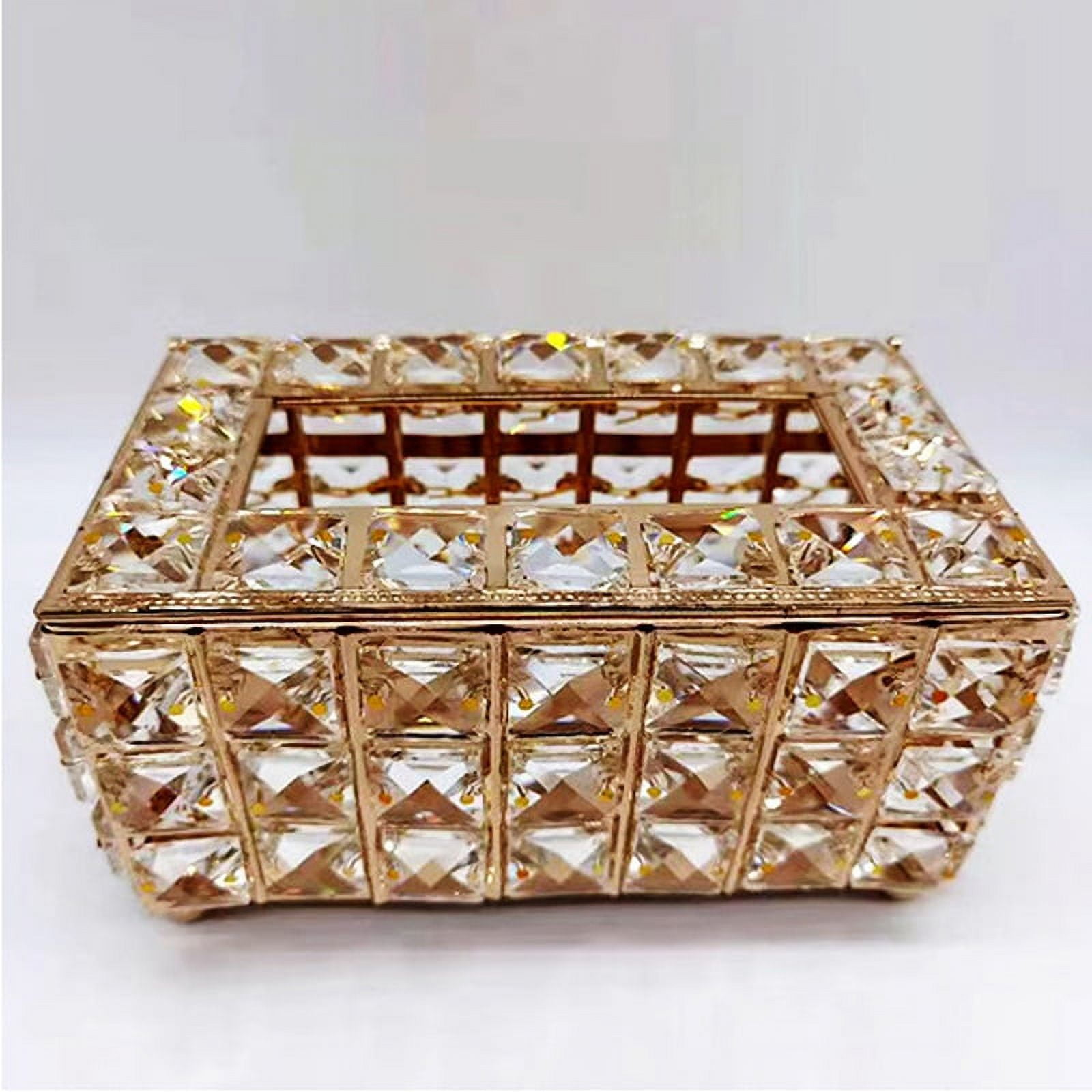 Crystal Crushed Dia-mond Tissue Box Luxury Tissue Holders, Sparkling Cu ...