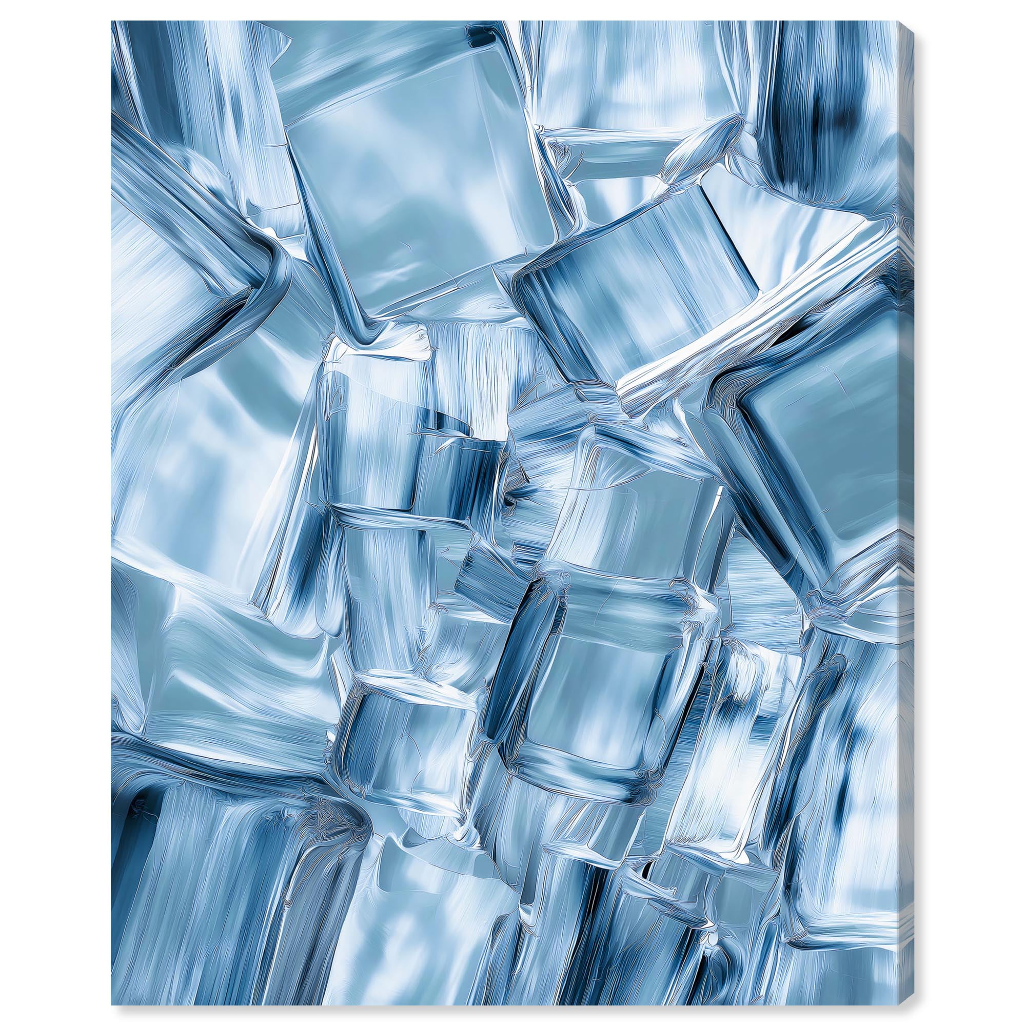 Crystal Cubes Canvas Print Blue Abstract Art by Art Remedy, Gallery ...