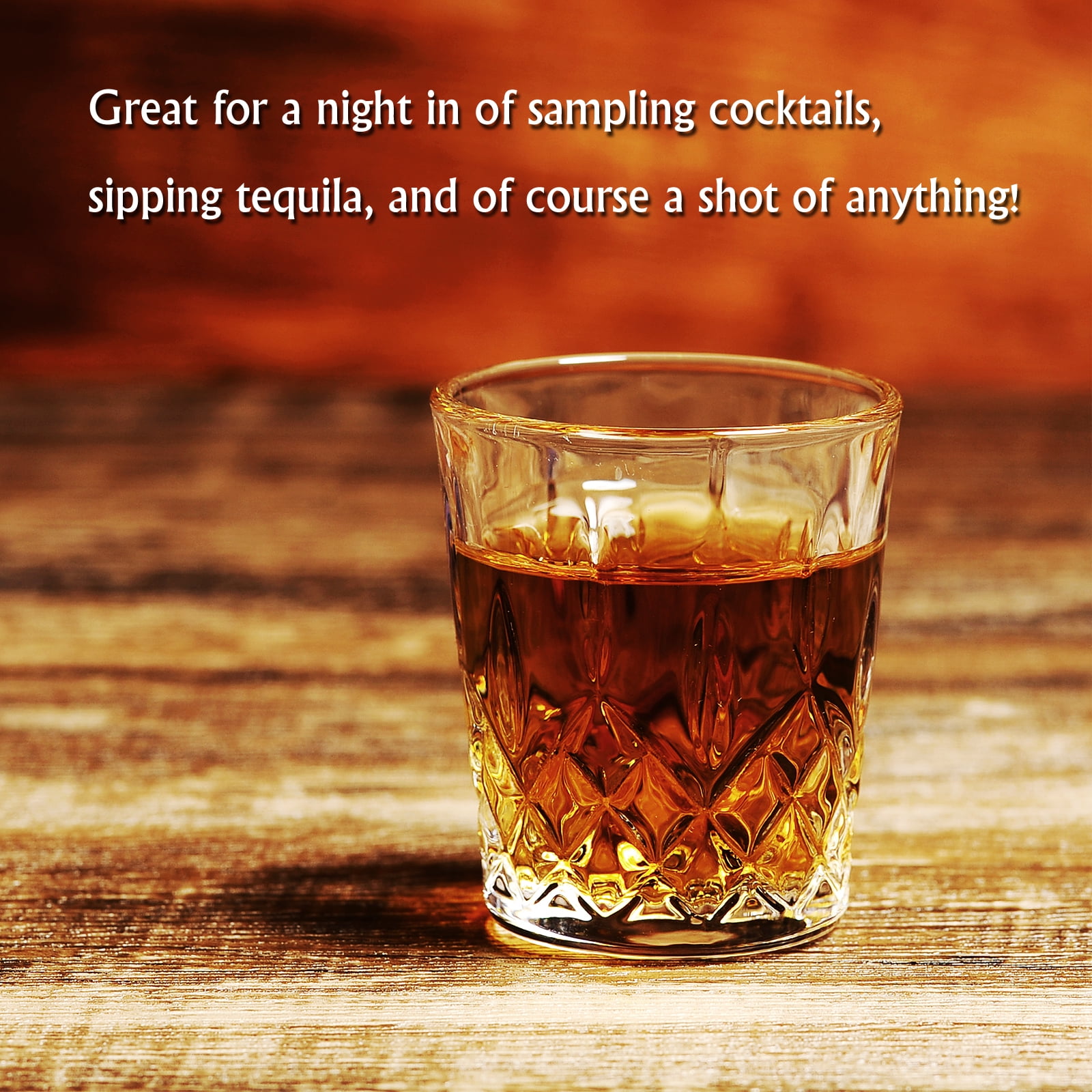 Crystal Cut Old Fashioned Whiskey Glasses, Set of 6 Ultra-Clear Premium ...