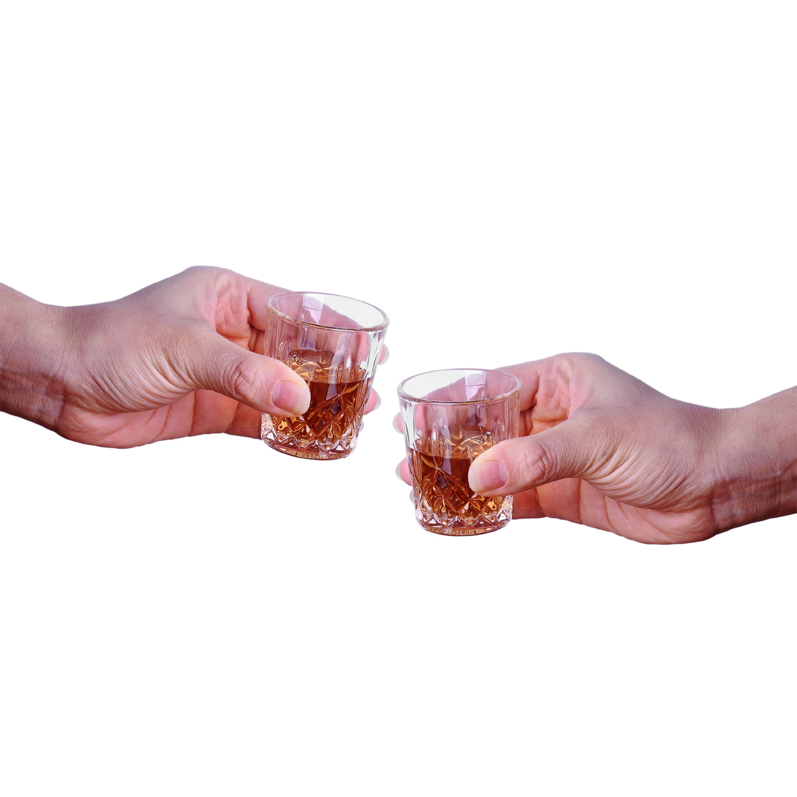 Crystal Cut Old Fashioned Whiskey Glasses, Set of 6 Ultra-Clear Premium ...