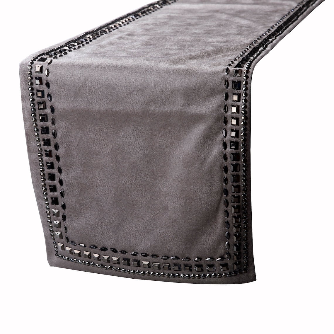 Crystal Decorative Table Runner, Chenille Leather Fabric with Crystal ...