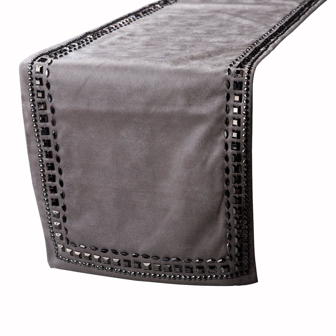 Crystal Decorative Table Runner, Chenille Leather Fabric with Crystal ...
