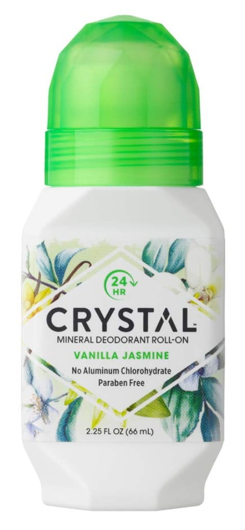 Crystal Deodorant Roll-On 2.25oz Vanilla Jasmine 24Hr (Pack of 3 ...