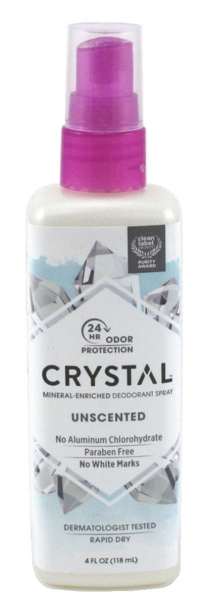 Crystal Deodorant Spray 4oz Unscented 24 Hour (Pack of 2) - Walmart.com