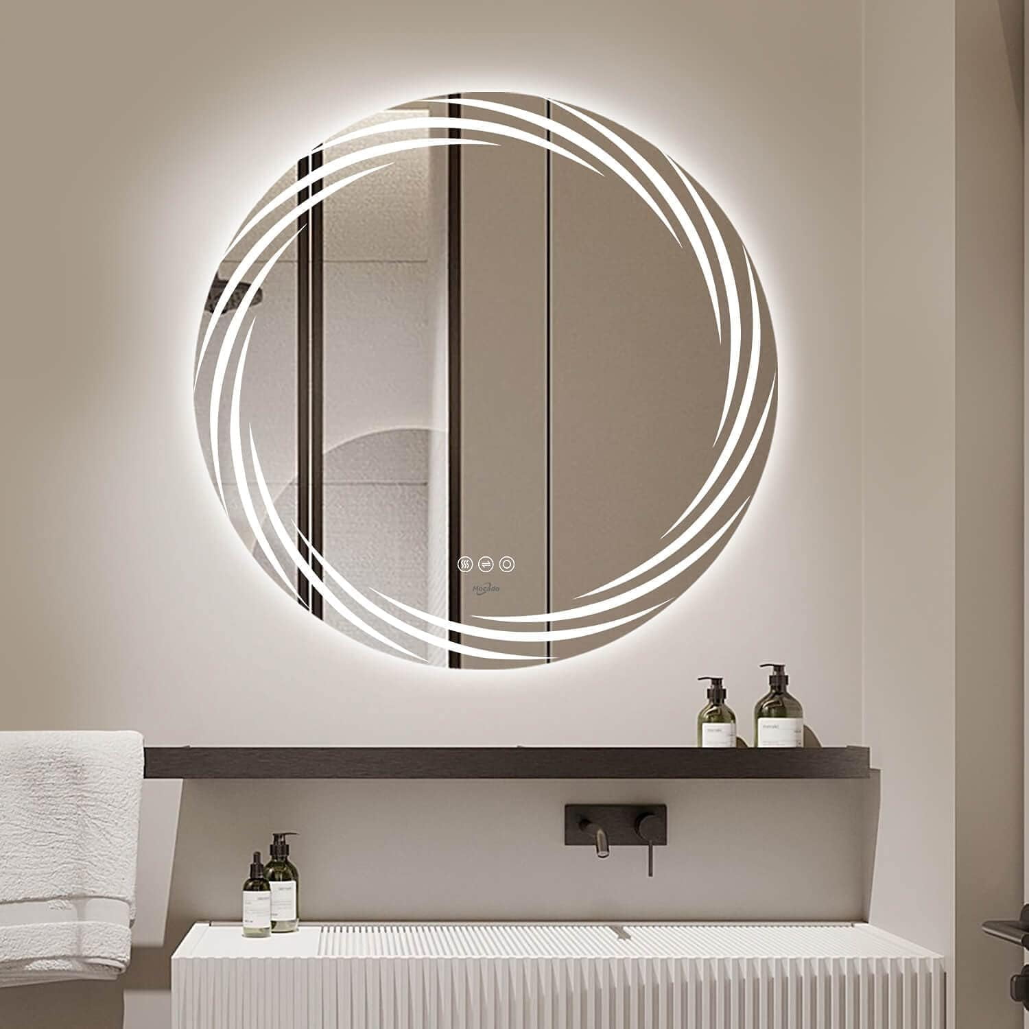 Crystal Design BAPIDA Erio LED Mirror Wall Mounted Bathroom Mirror ...