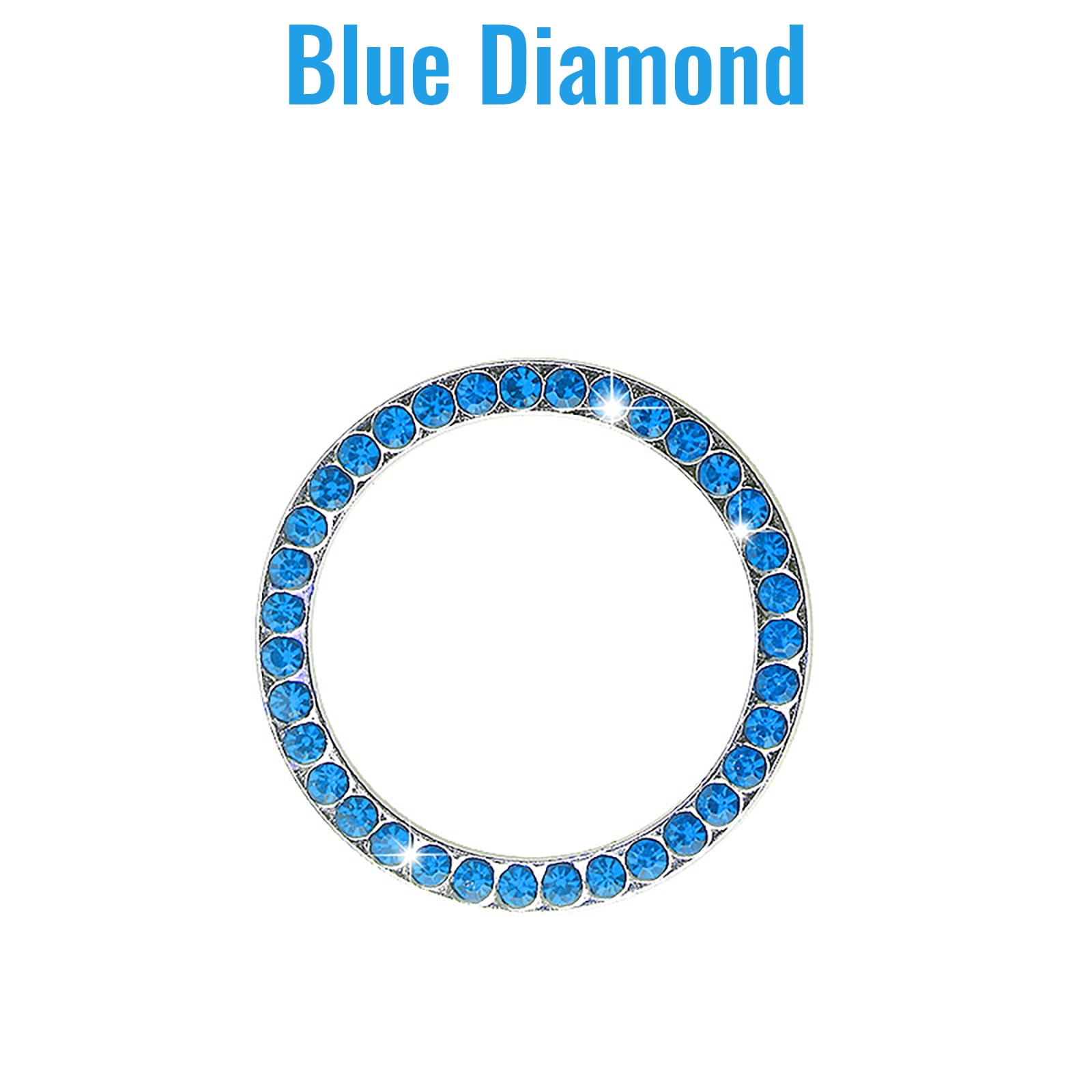 Diamond Car Ignition Button Ring - Handmade Bling Design, Self-Adhesive ...