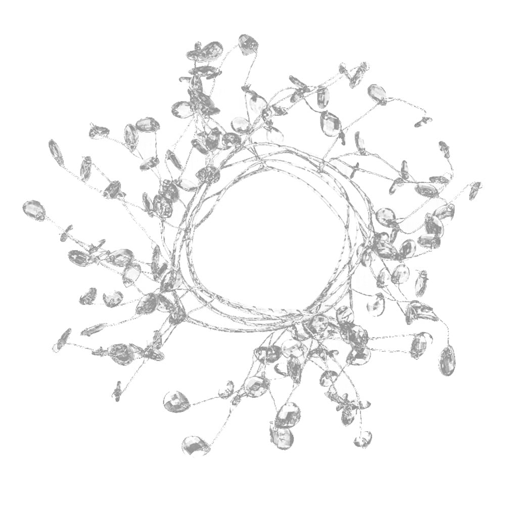 Crystal Diamond Ice Wire Garland Steel Wire Clear Acrylic Crystal ...