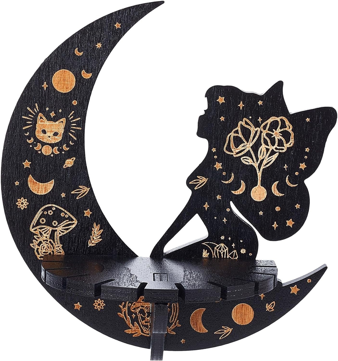 Crystal Display Shelf Pendulum Holder Stand Wooden Crystal Wall Shelves ...