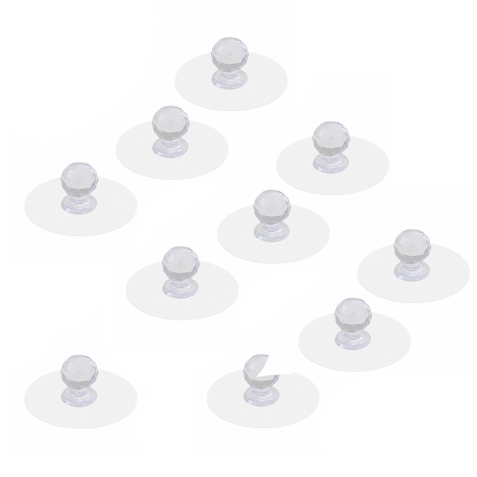 Crystal Door Handle | Self-Adhesive No Drill Closet Cabinet Knob ...