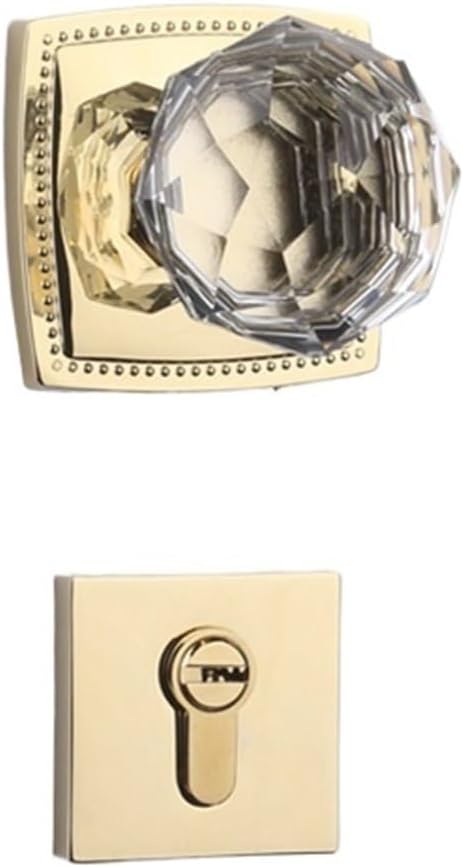 Crystal Door Lock Ball Lock American Golden Light Luxury Indoor Door ...