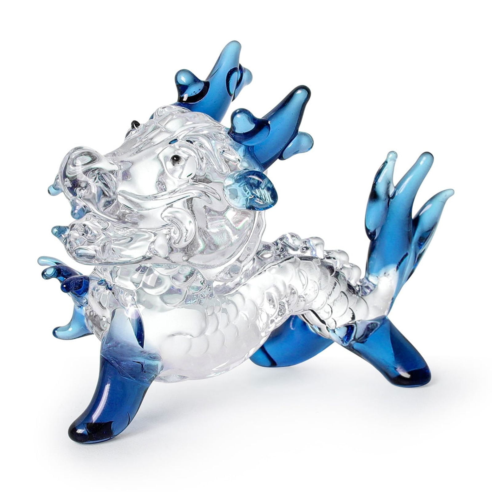 Crystal Dragon Figurine，Hand Blown Glass Dragon Figurines Mini Glass ...