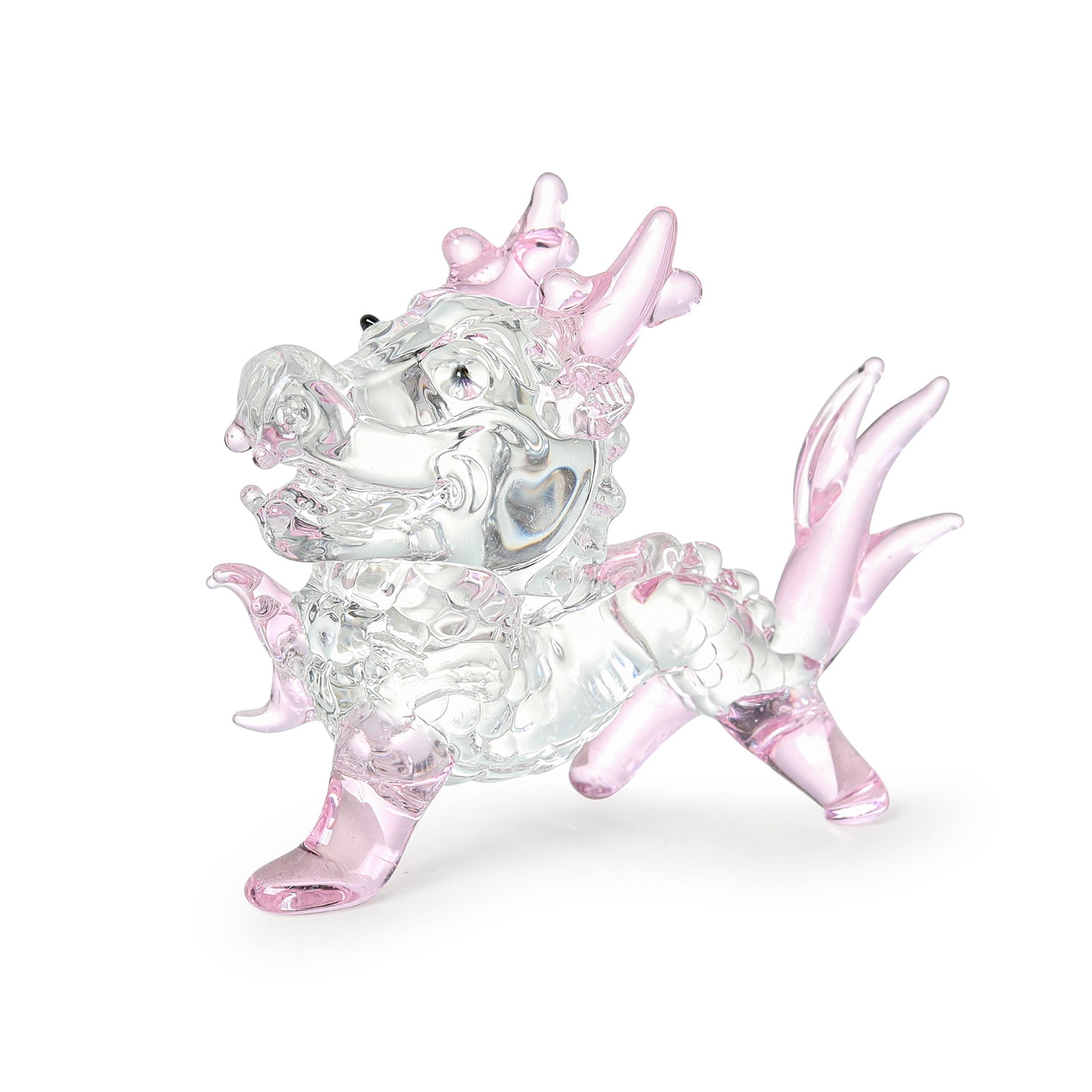 Crystal Dragon Figurine，Hand Blown Glass Dragon Figurines Mini Glass ...