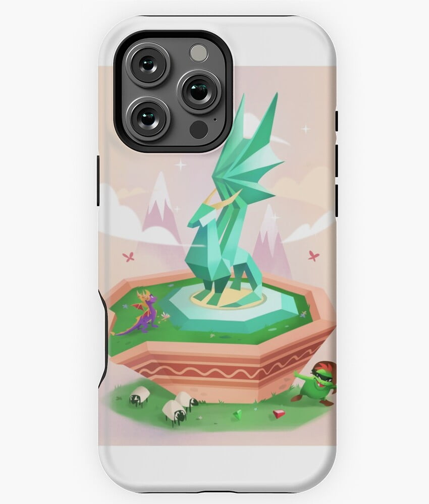Crystal Dragon Spyro Gem Collector Phone Case for iPhone 16 15 14 13 12 ...