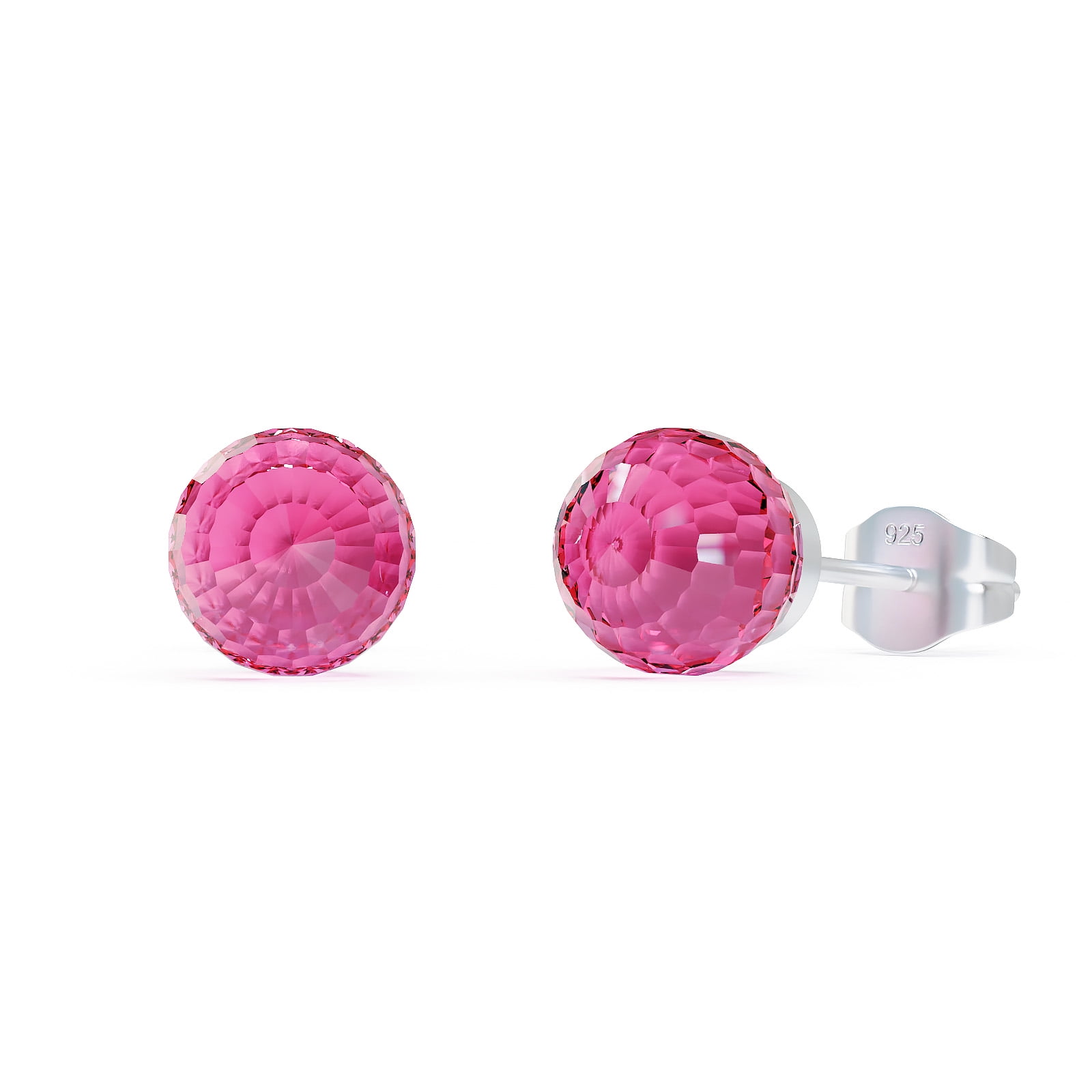Crystal Earrings for Women, Austrian Crystal Ball Earrings 925 Sterling ...