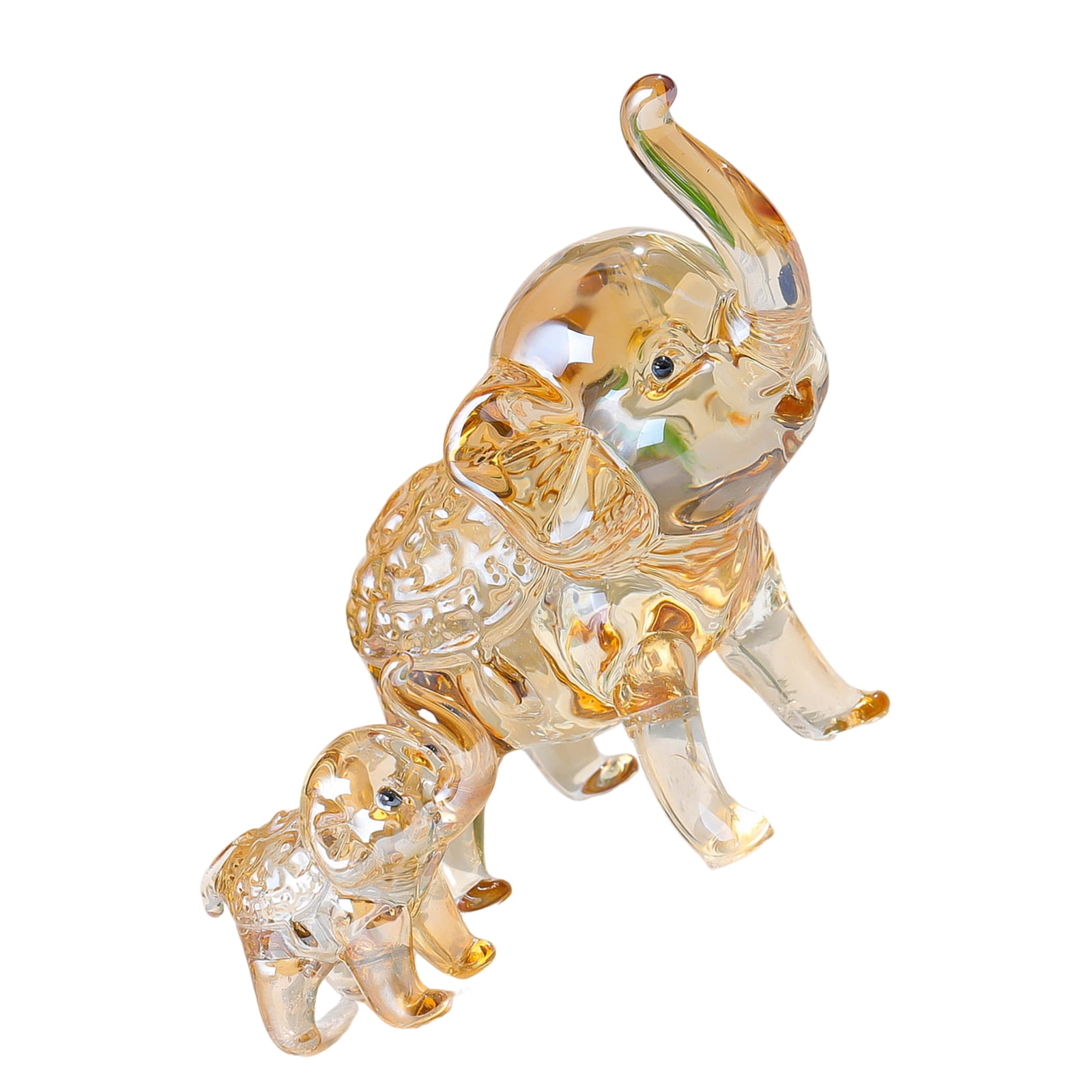 Crystal Elephants Figurines Elephants Mums with Babys Elephant Statues ...