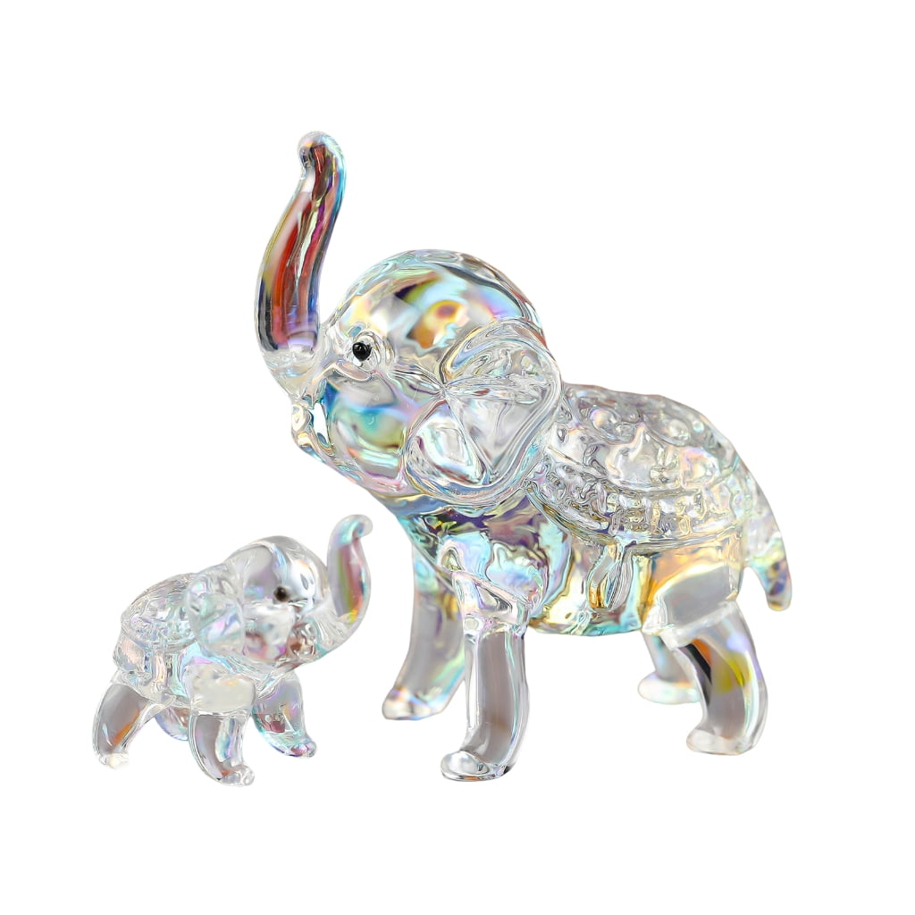 Crystal Elephants Statues Miniature Elephants Animal Sculptures for ...