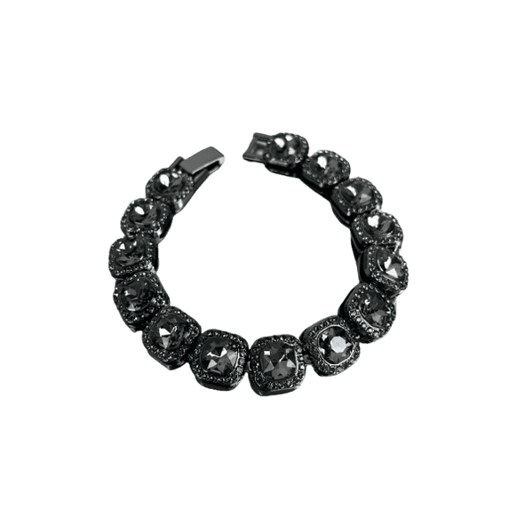 Crystal Encrusted High Street Hip Hop Necklace & Bracelet Set - Men ...