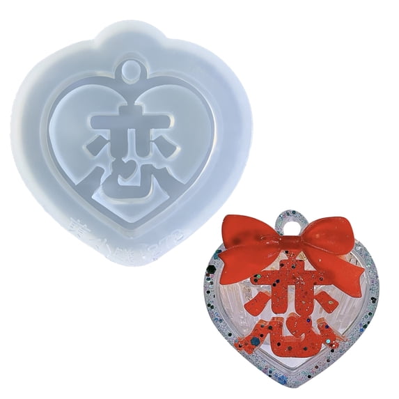 Crystal Epoxy Mold Silicone Mold for Pendant Heart Shape Craft Mold ...