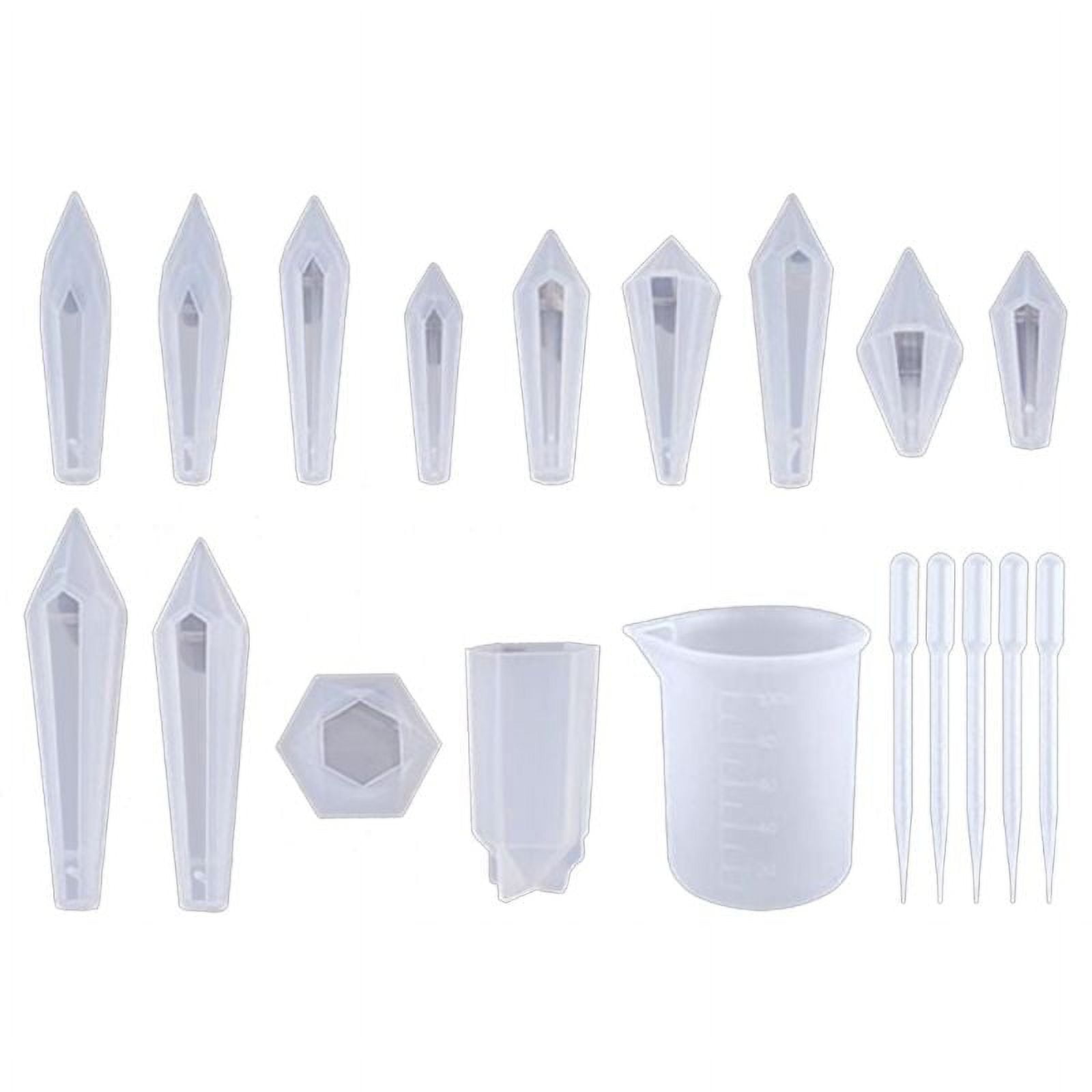 Crystal Epoxy Resin Mold Pendulum Casting Silicone Mould Jewelry Making ...