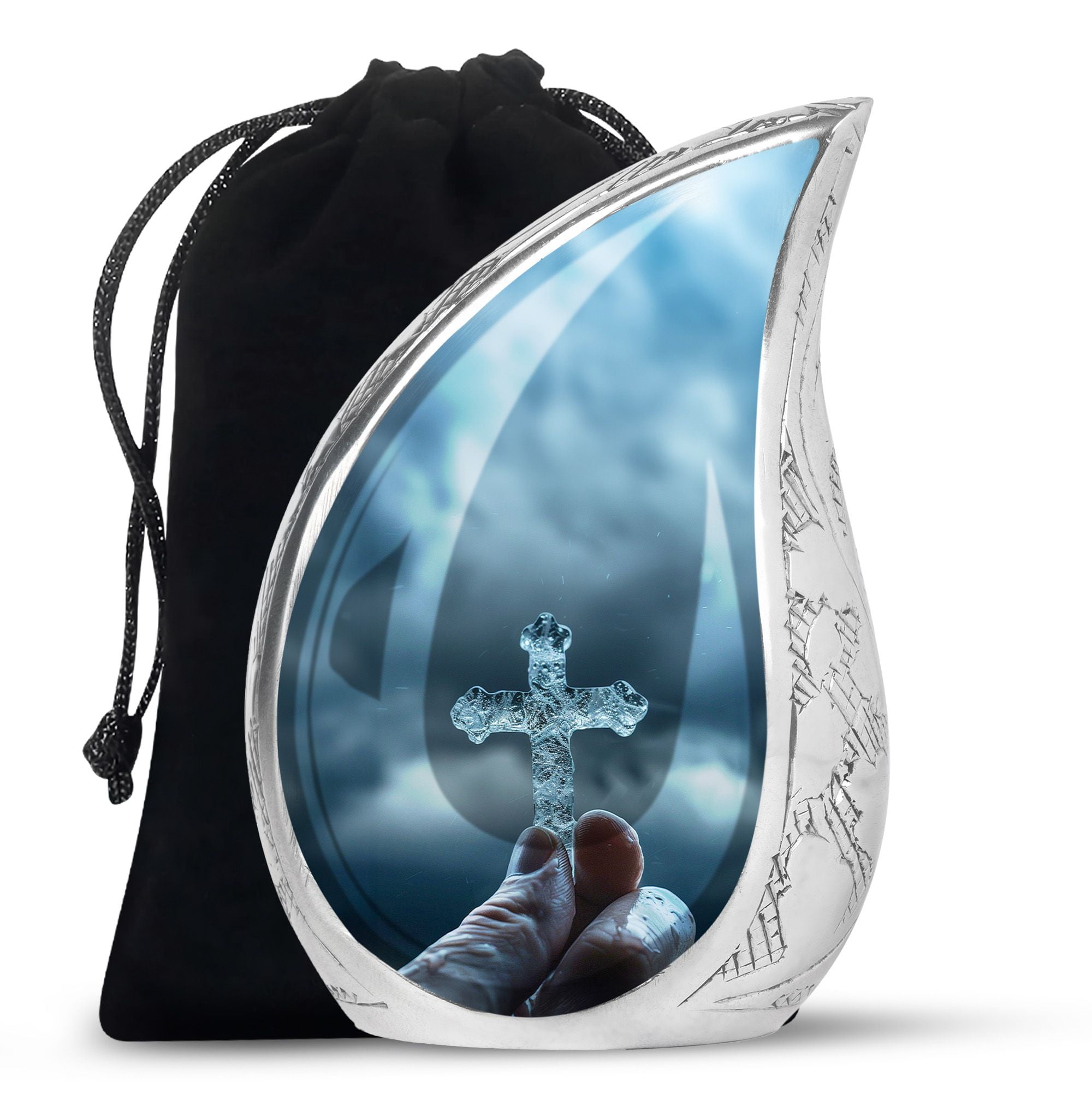 Crystal Faith Mosaic Urn, Funeral Urns for Ashes 10 Inch, Urn for Ashes ...