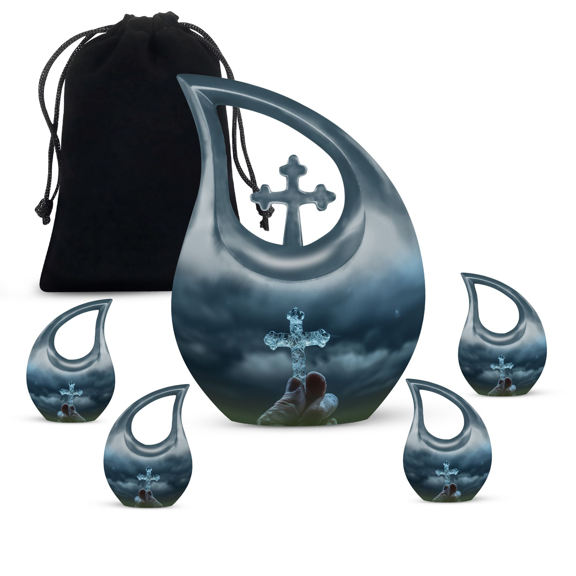 Crystal Faith Urn - Adult Urns For Human Ashes - Urns For Human Ashes Adult Female - Little Urns ...