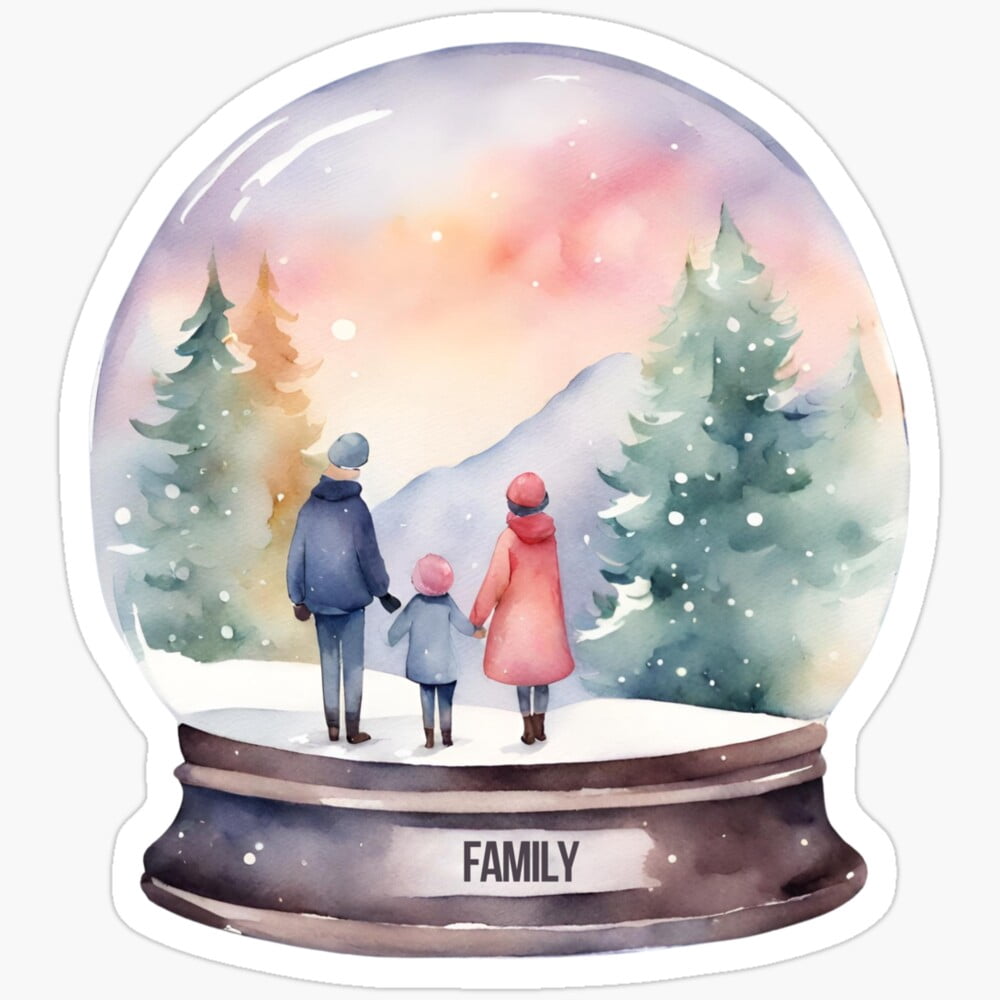 Crystal Family Stickers, Landscape Family, Family Love Sticker, Family ...