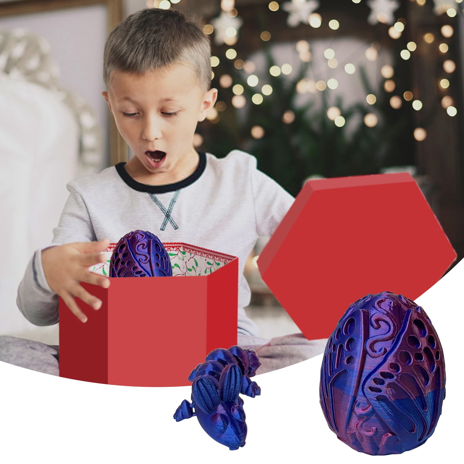 Crystal Fidget Toy Easter Printed, Articulated Toy Surprise Animals for ...