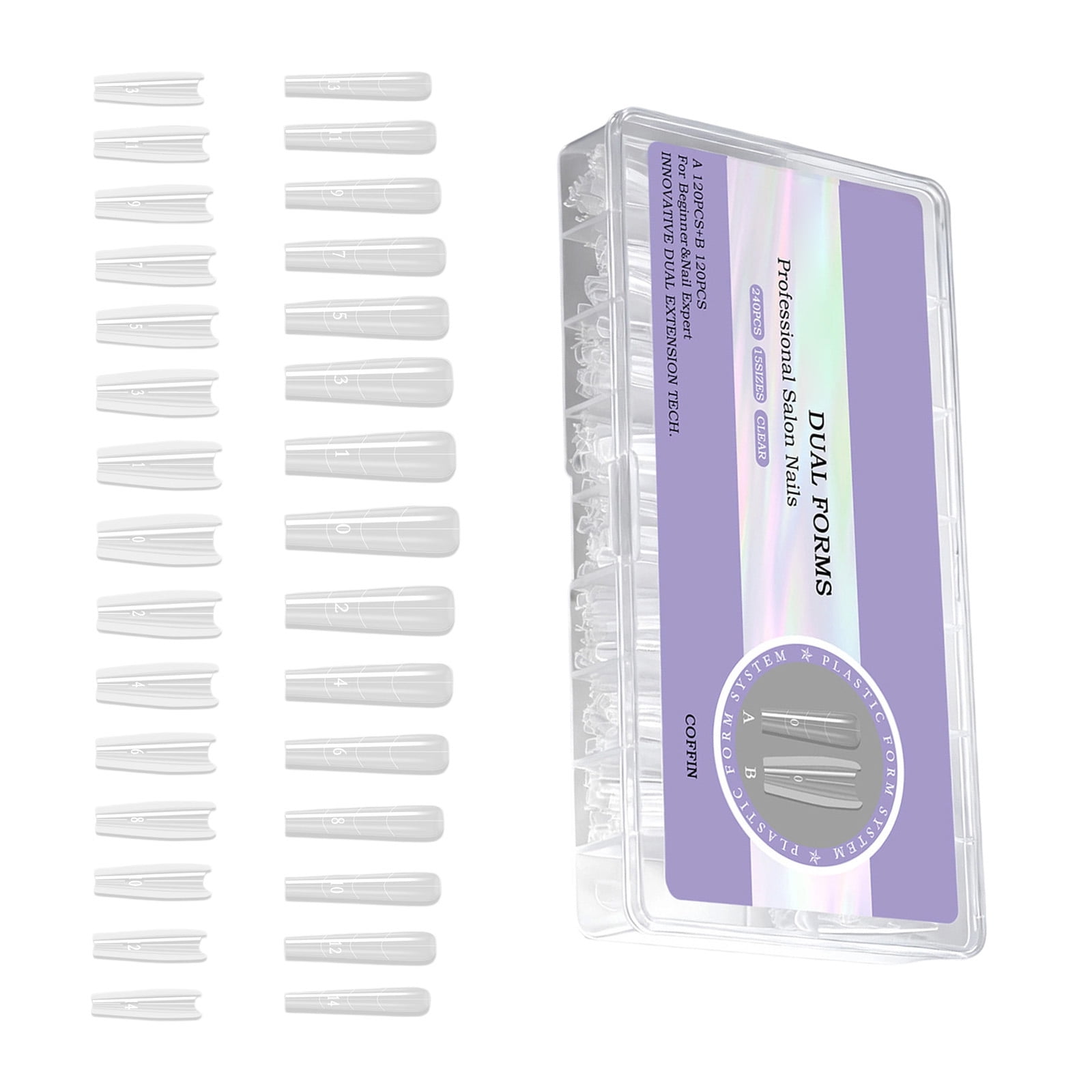 Crystal Finish Gel Nails Forms Designed For Extended Wear Hygienic ...