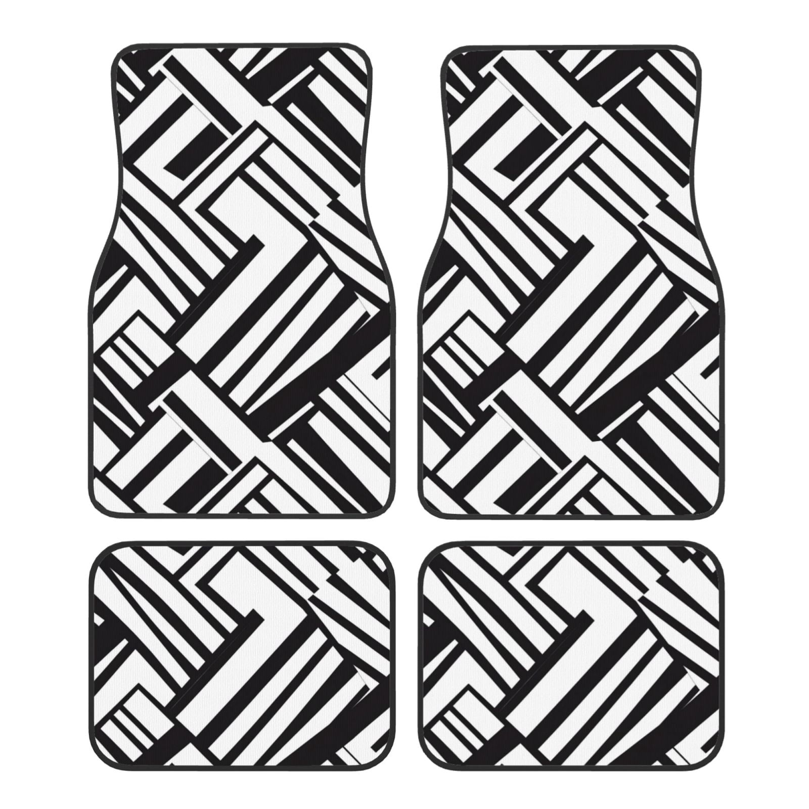 Crystal Fleece Car Floor Mats Set Of Four - Bottom Injection Molded For ...
