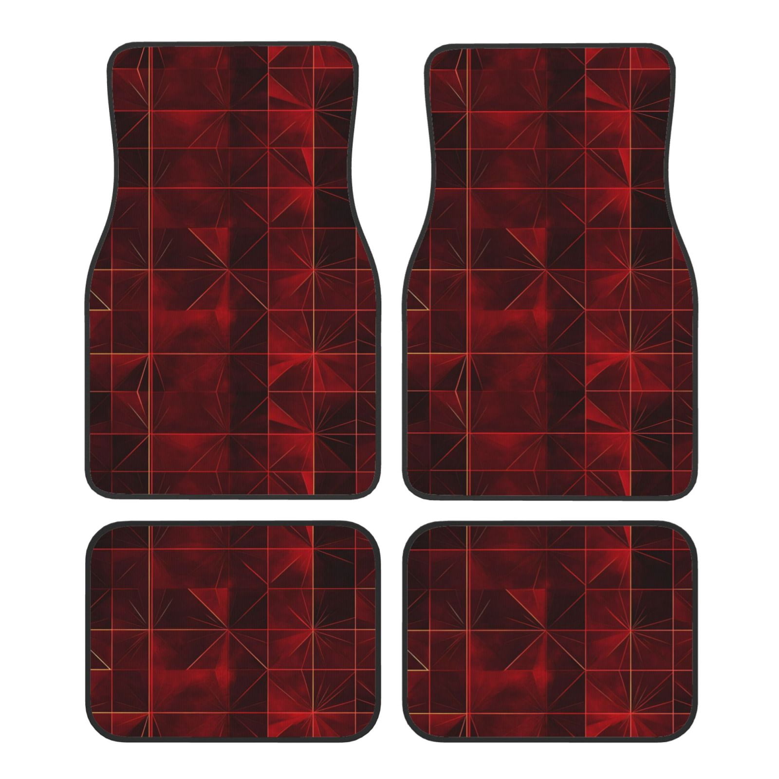 Crystal Fleece Car Floor Mats Set Of Four - Bottom Injection Molded For ...