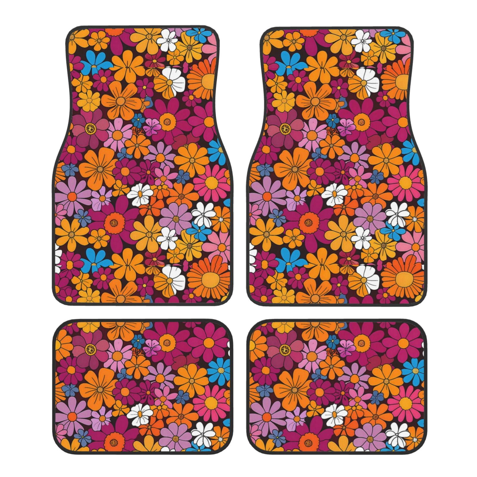 Crystal Fleece Car Floor Mats Set Of Four - Bottom Injection Molded For ...