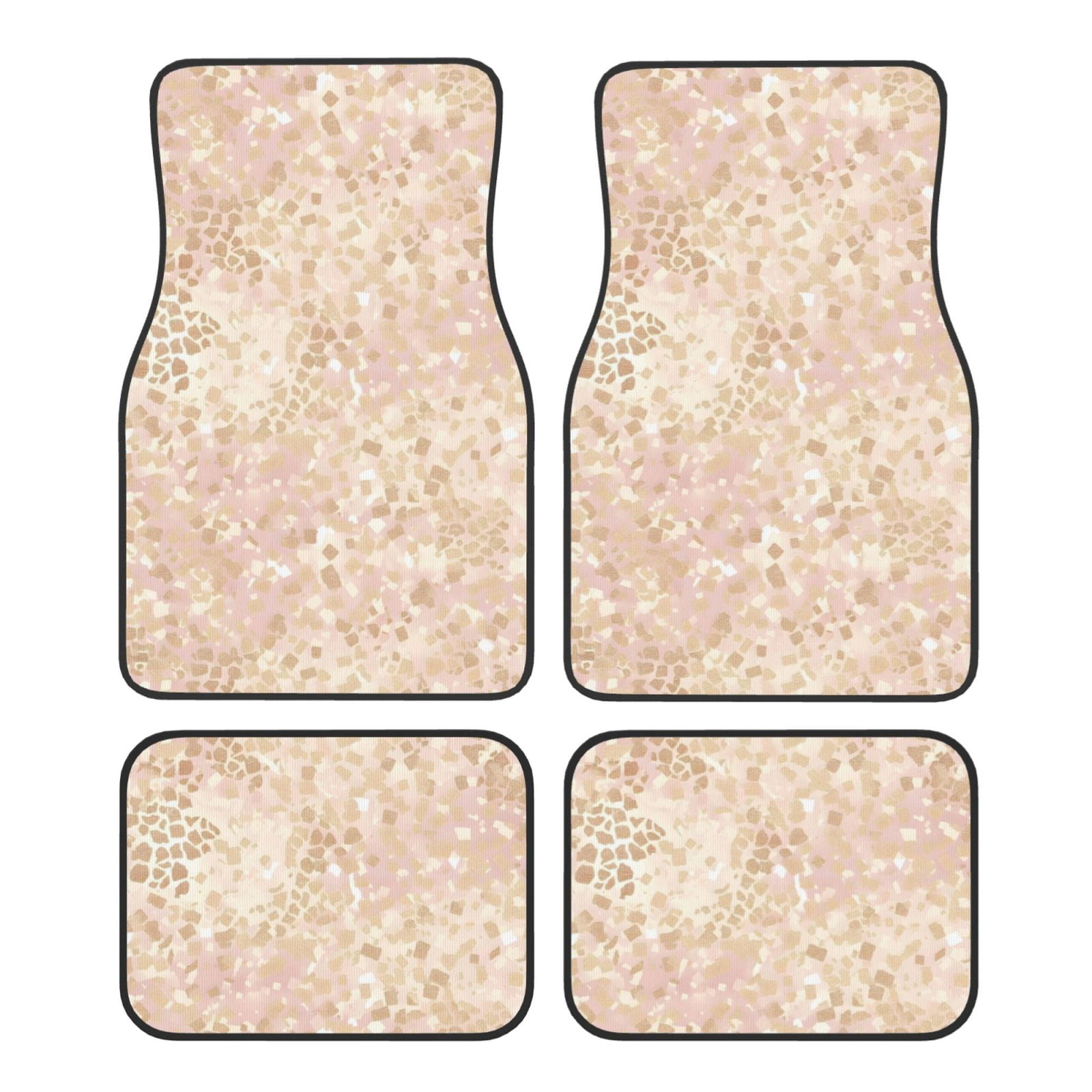 Crystal Fleece Car Floor Mats Set Of Four - Bottom Injection Molded For ...